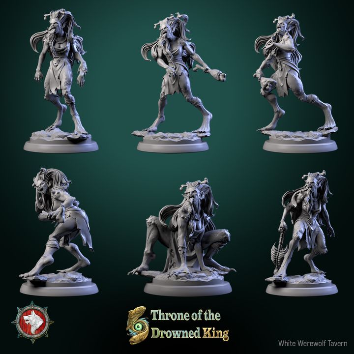 3D Printable "Throne of the Drowned King" March 2025 release 25 STL's miniatures pre-supported ...